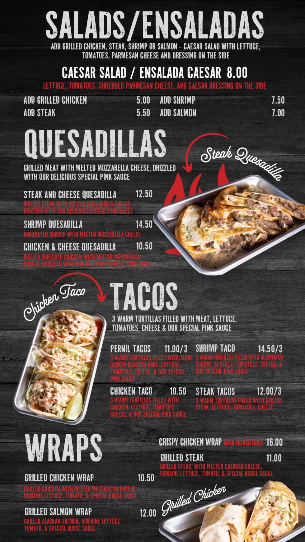 Our Menu - Antojitos BK